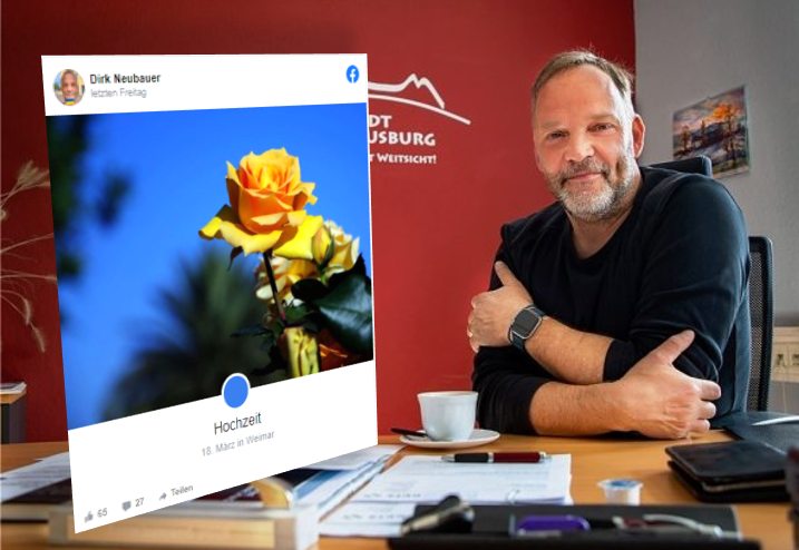 Augustusburgs Bürgermeister Dirk Neubauer hat in Weimar geheiratet