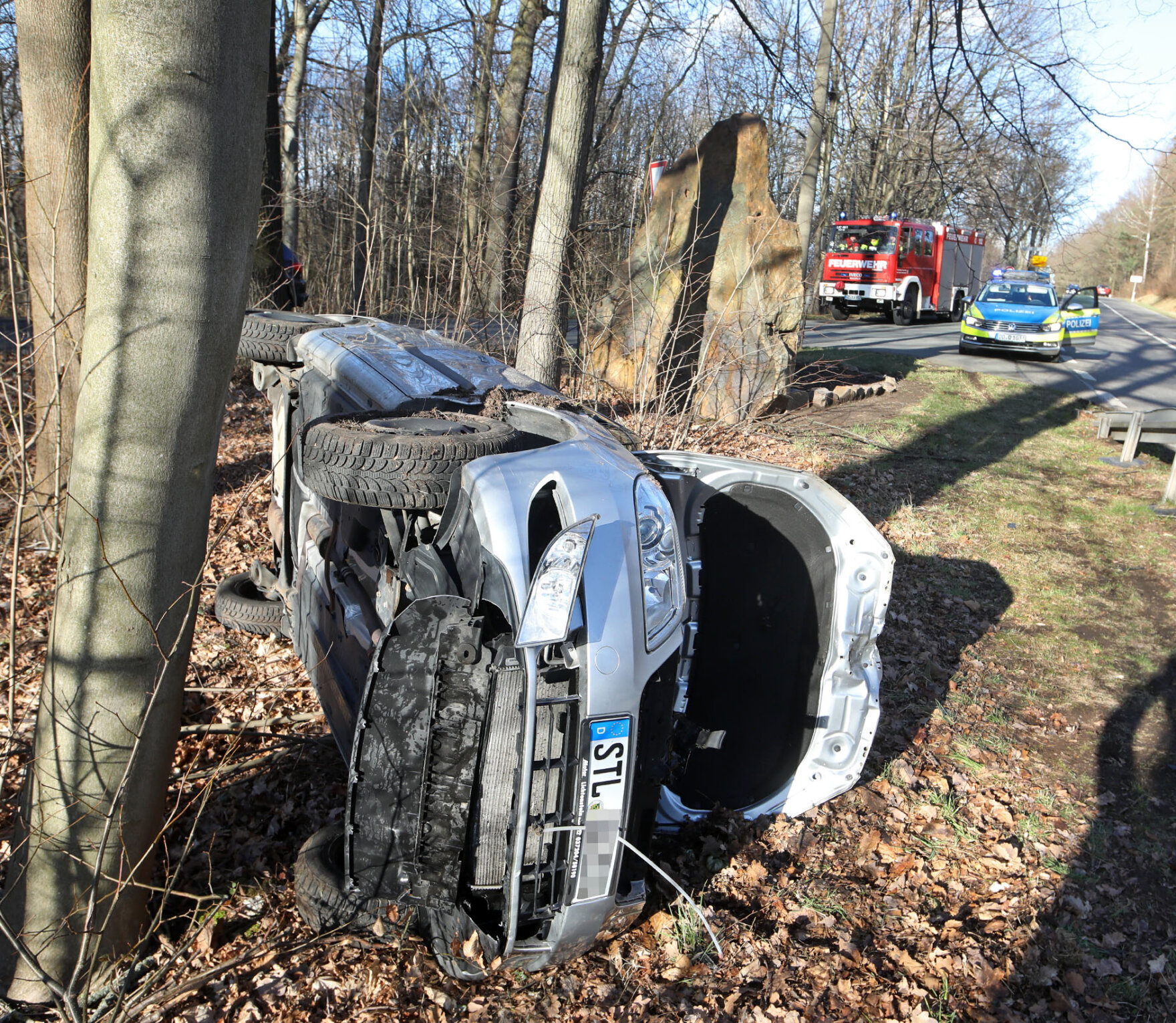 Autofahrer bei Unfall in Lichtenstein schwer verletzt