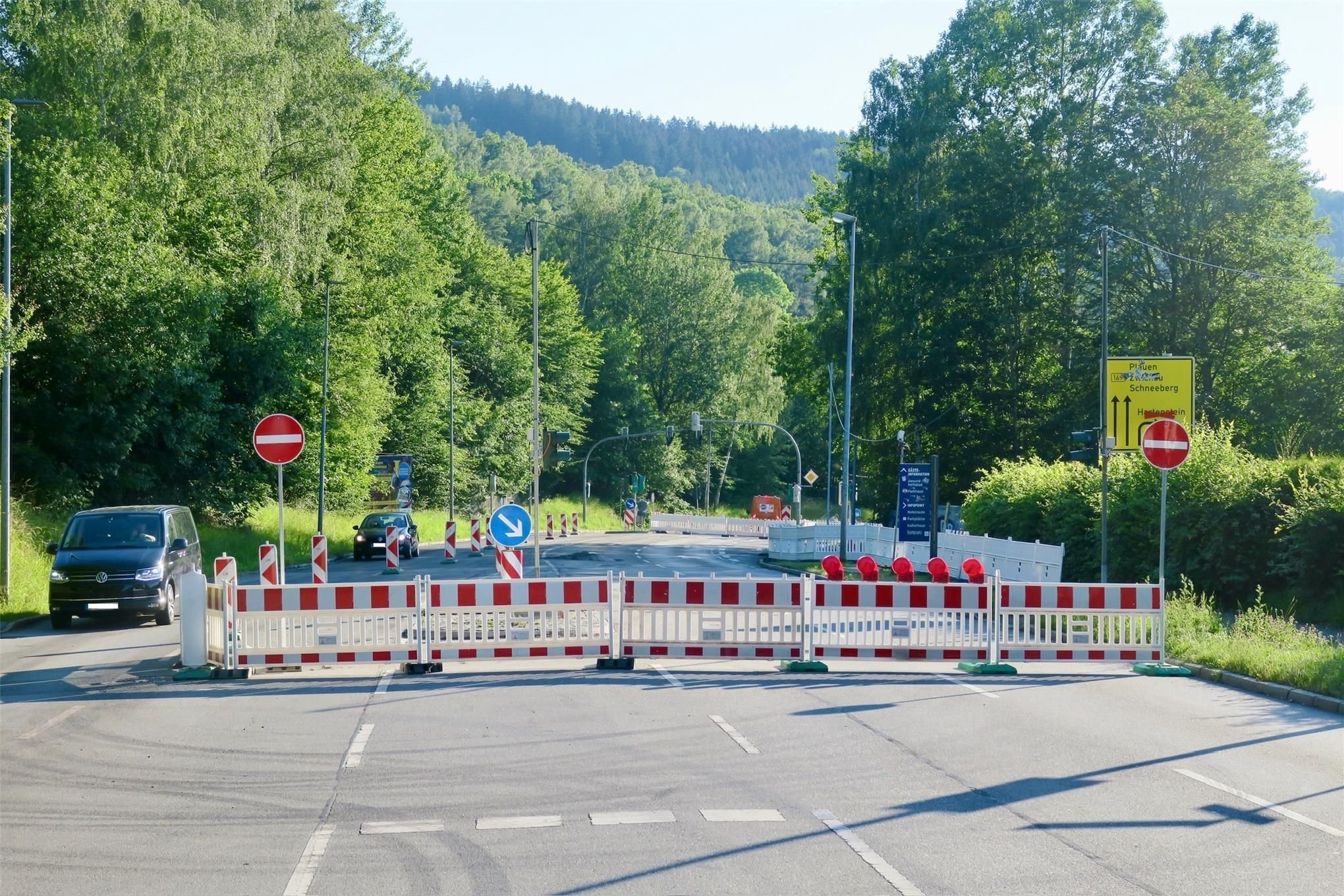 Sperrung B169 Aue