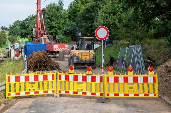 B 107 bei Rochlitz gesperrt