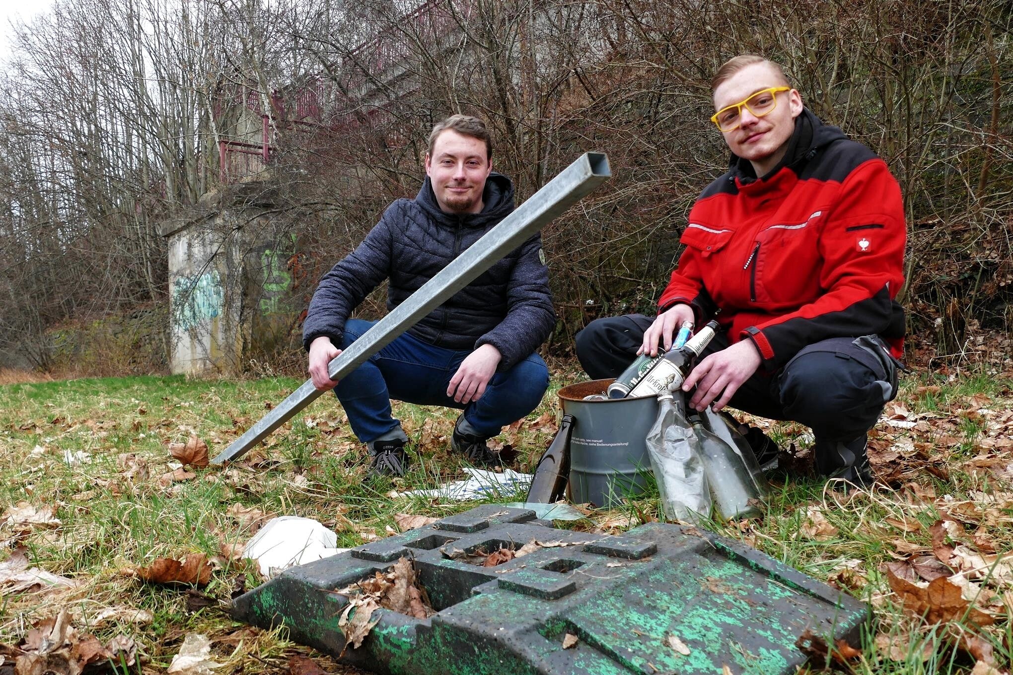 Erst schnelle Eingreiftruppe für Trucker, nun Müllsammeltruppe: Yannick Meyer aus Zschopau ...