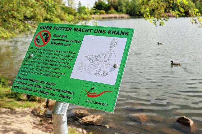 "Euer Futter macht uns krank": Was das aufgestellte Schild am Zwickauer ...