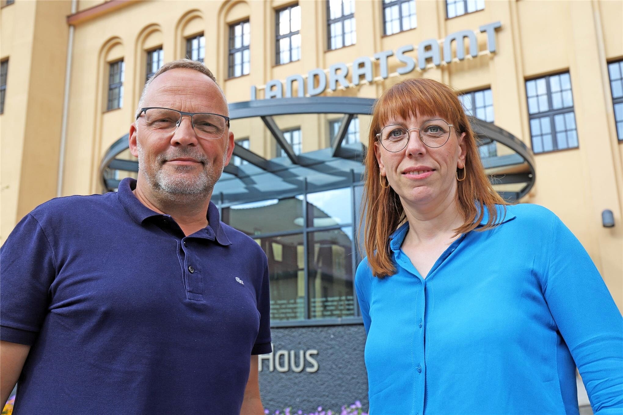 Justizministerin Katja Meier bei Landrat Dirk Neubauer ...