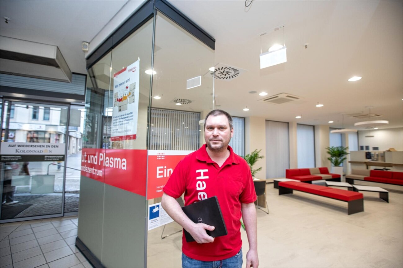 Plauener Kolonnaden: Haema-Blutspendezentrum nimmt neue Fläche in Betrieb