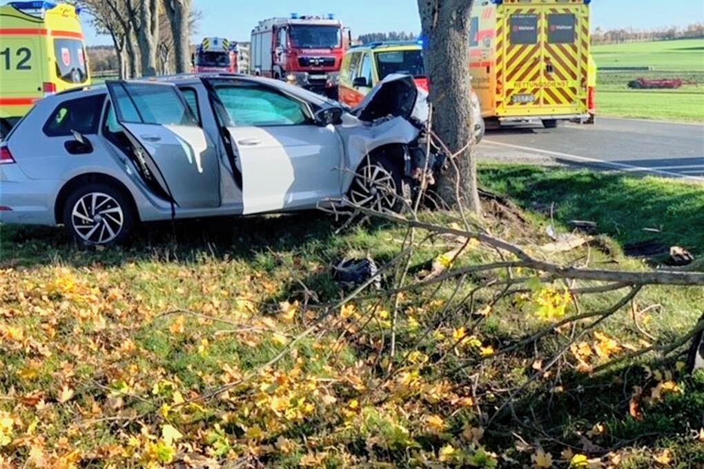 Schwerer Unfall auf B 173 bei Oberschöna: Staatsanwaltschaft ermittelt noch