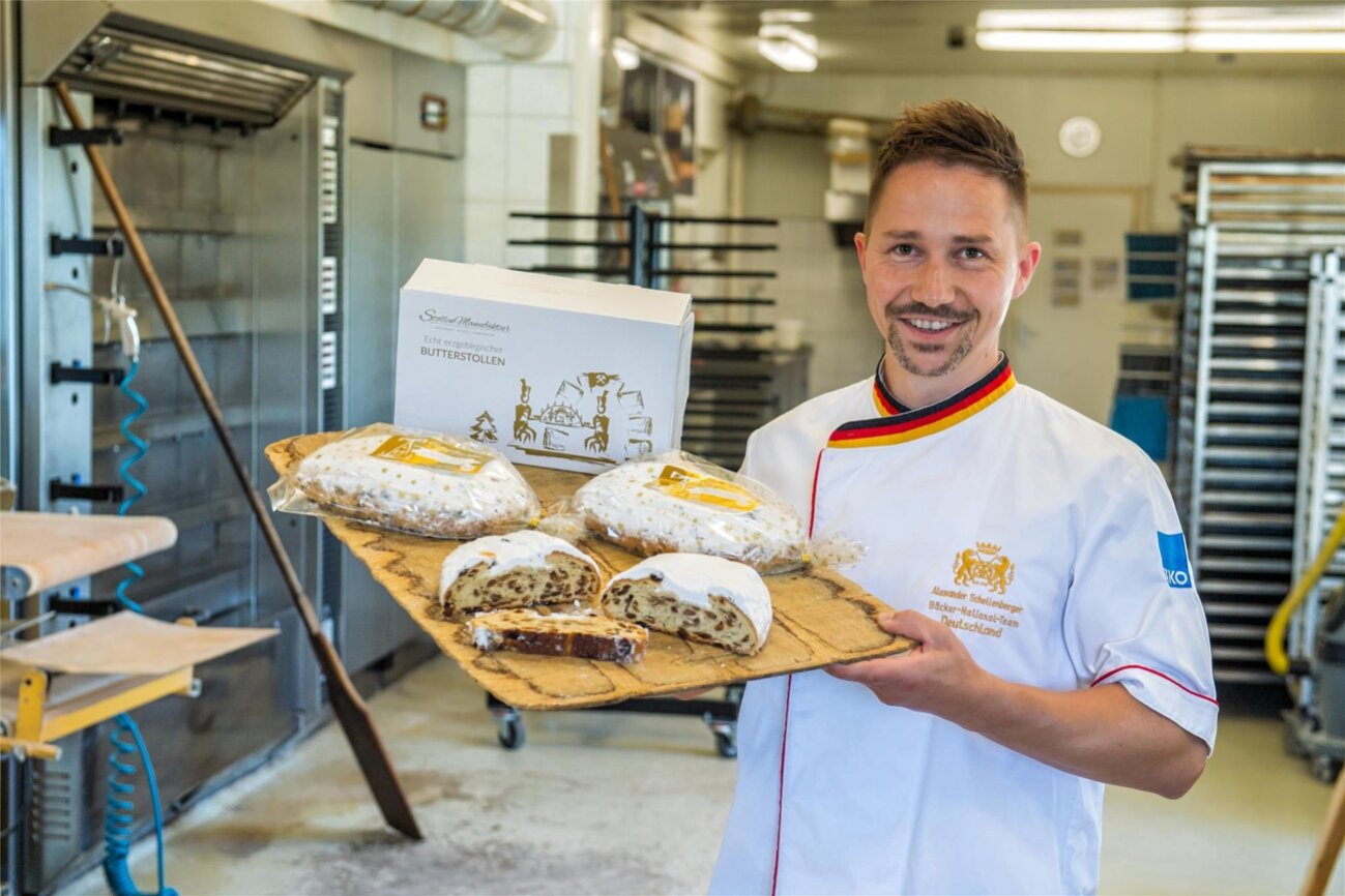 Tag der Sachsen macht’s möglich: Auer Bäcker eröffnet Stollensaison