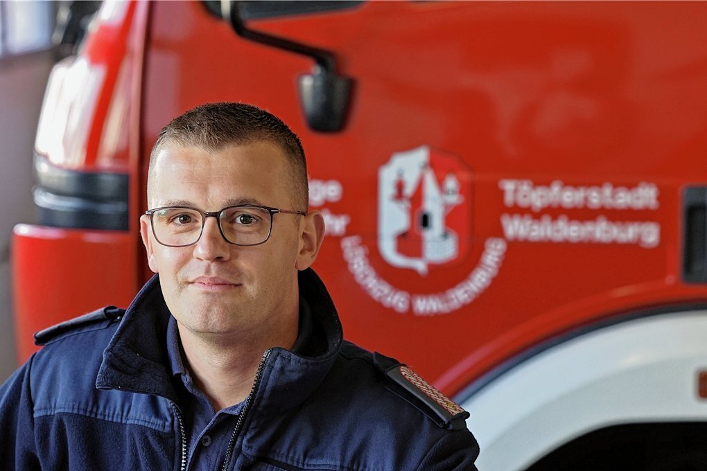 Waldenburgs Feuerwehr-Chef Benjamin Winter: "Die Bevölkerung hat einen ...