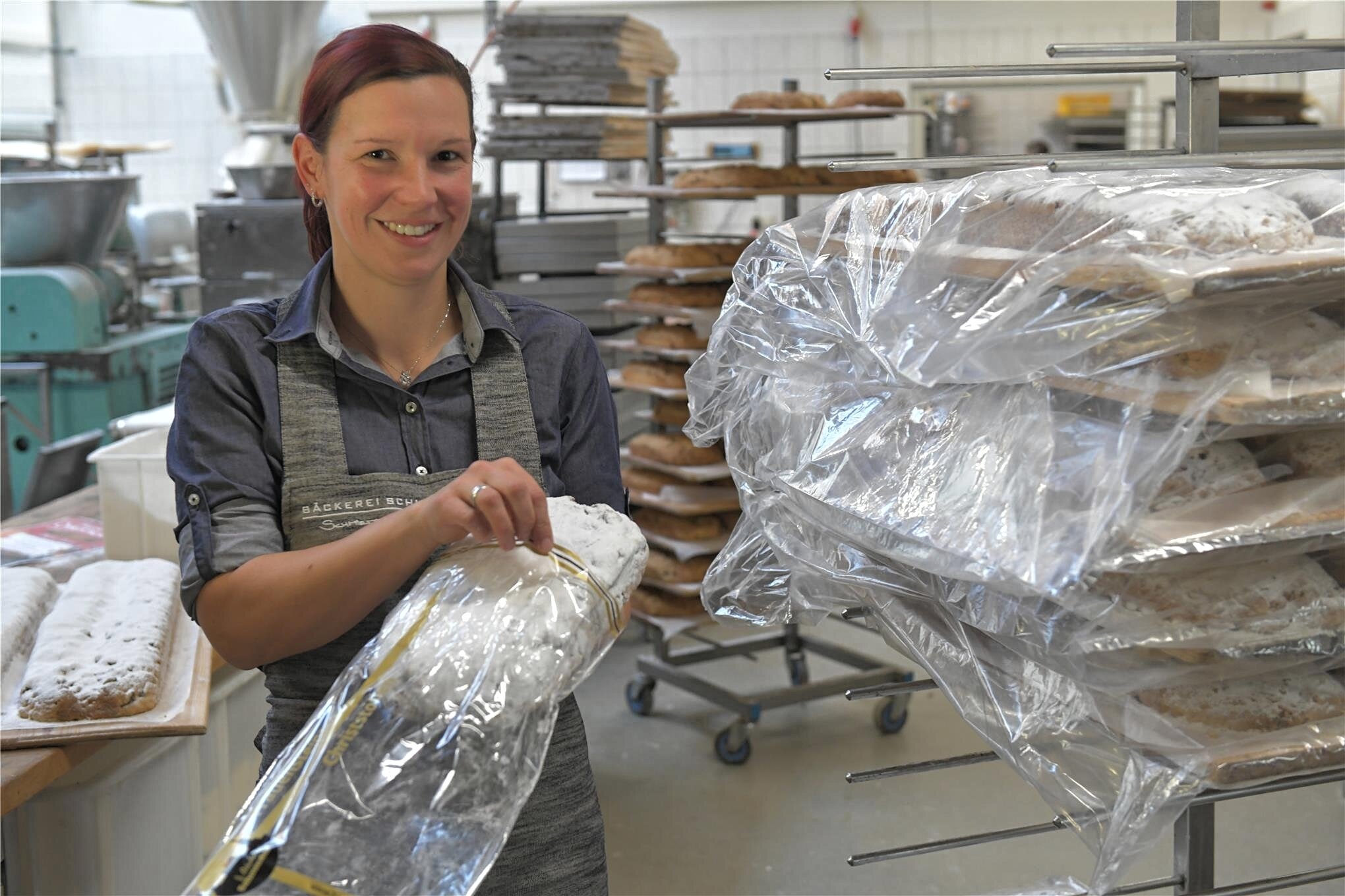Zehn Meter Gebäck für einen guten Zweck: In der Bäckerei Schmieder in Frauenstein entstand der ...